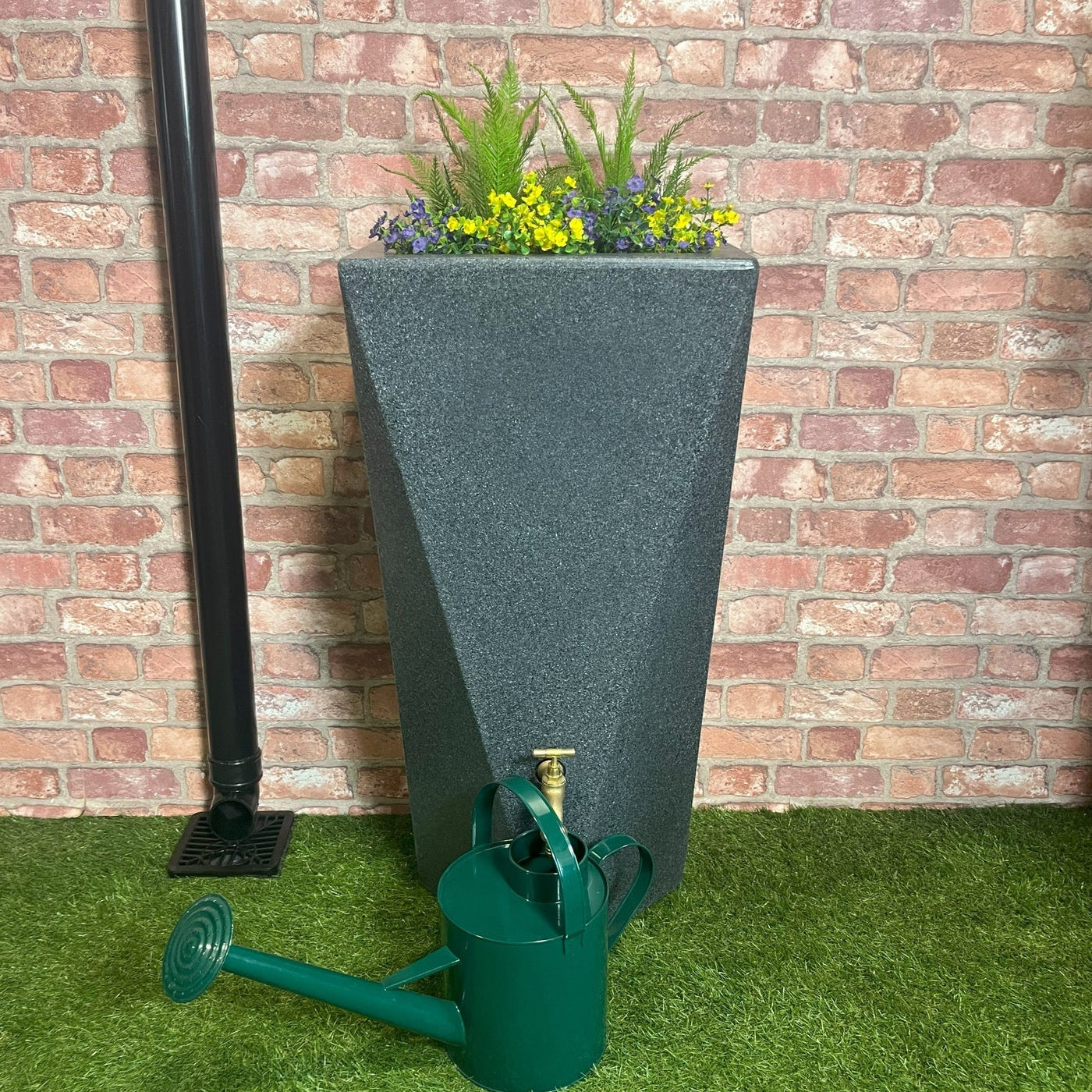 Prestige 100 Litre Manhattan Twist Grey Marble Water Butt
