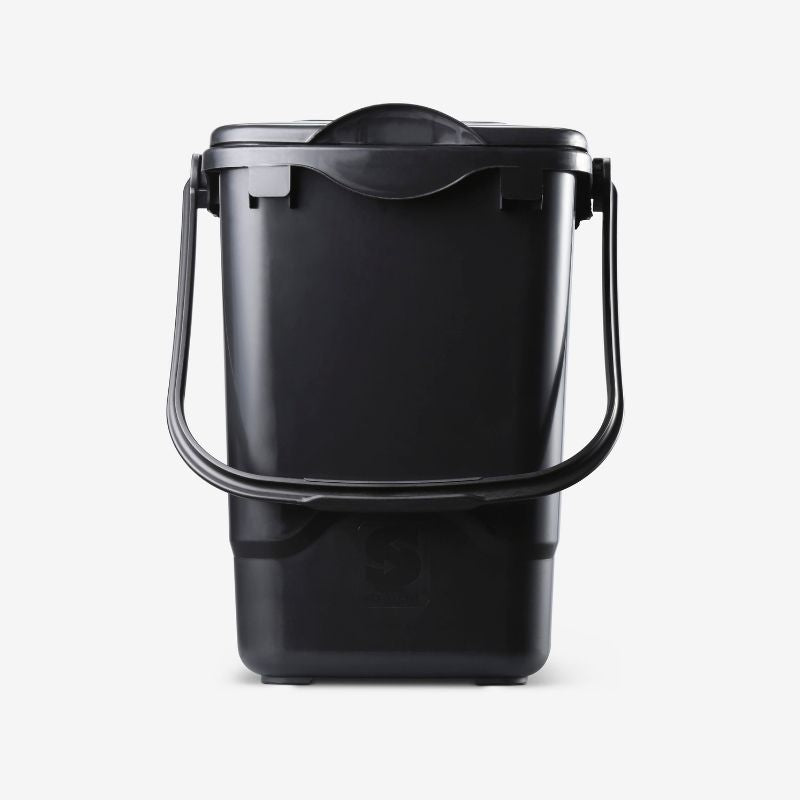 Straight 23L Litre Black Composting Caddy | Food Waste Composting
