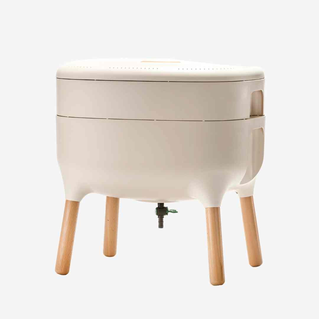 Urbalive 20L Litre Wormery [Beige] | 20L Worm Farm Composter Kits